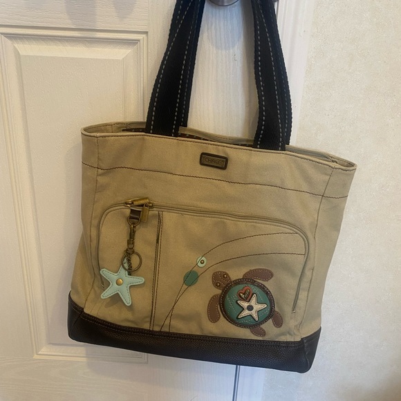 Chala | Bags | Chala Canvas Tote Bag Tan And Lots Of Pockets And ...